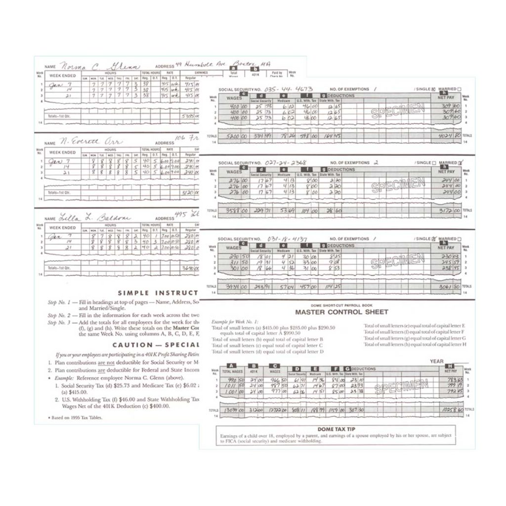 Dome Short-Cut Payroll Book - The Dome Company